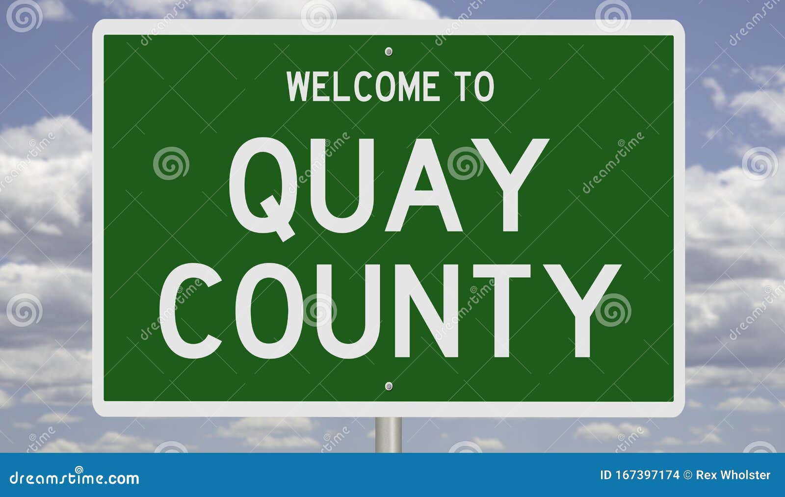 Road sign for Quay County stock illustration. Illustration of united - 167397174