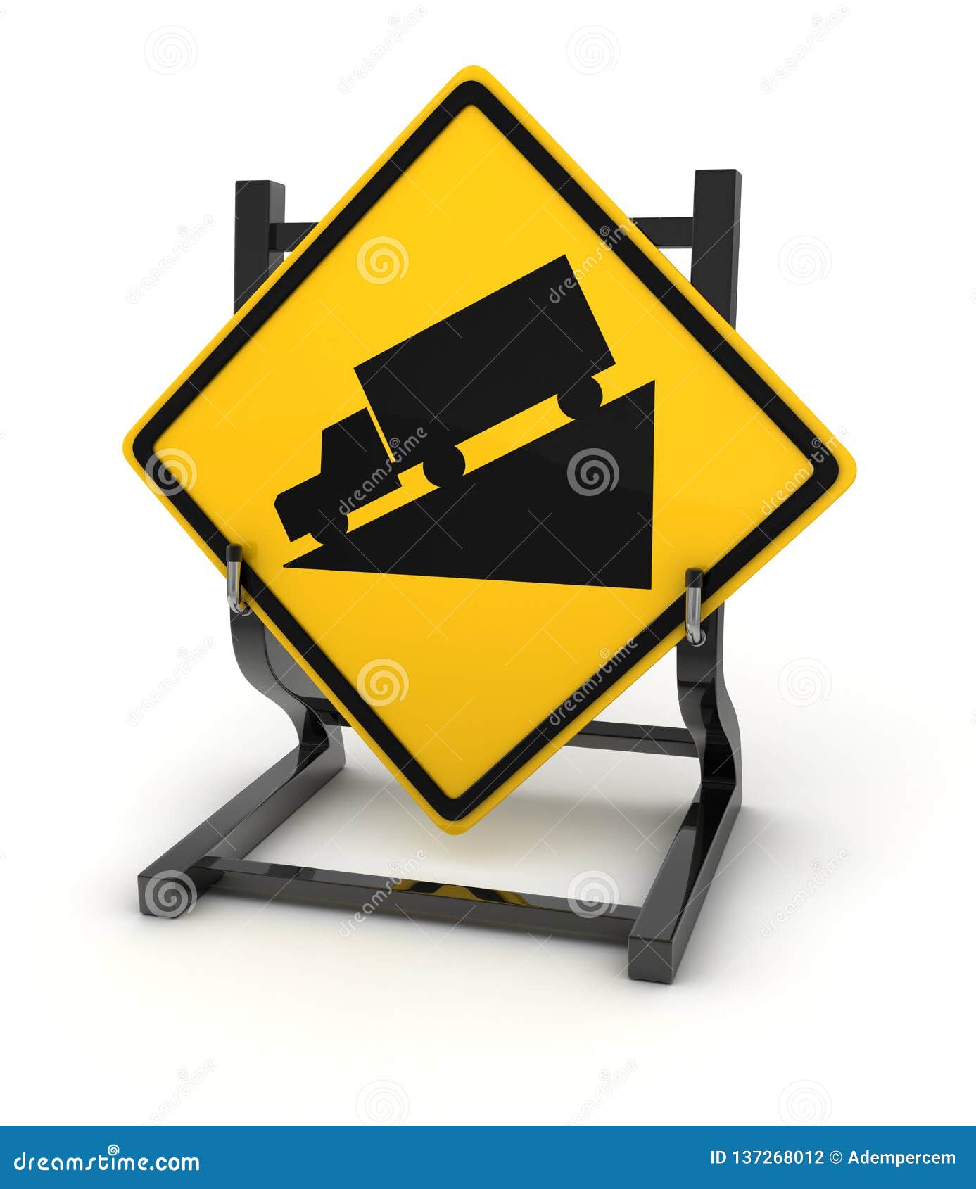 Road sign - ramp stock illustration. Illustration of traffic - 137268012