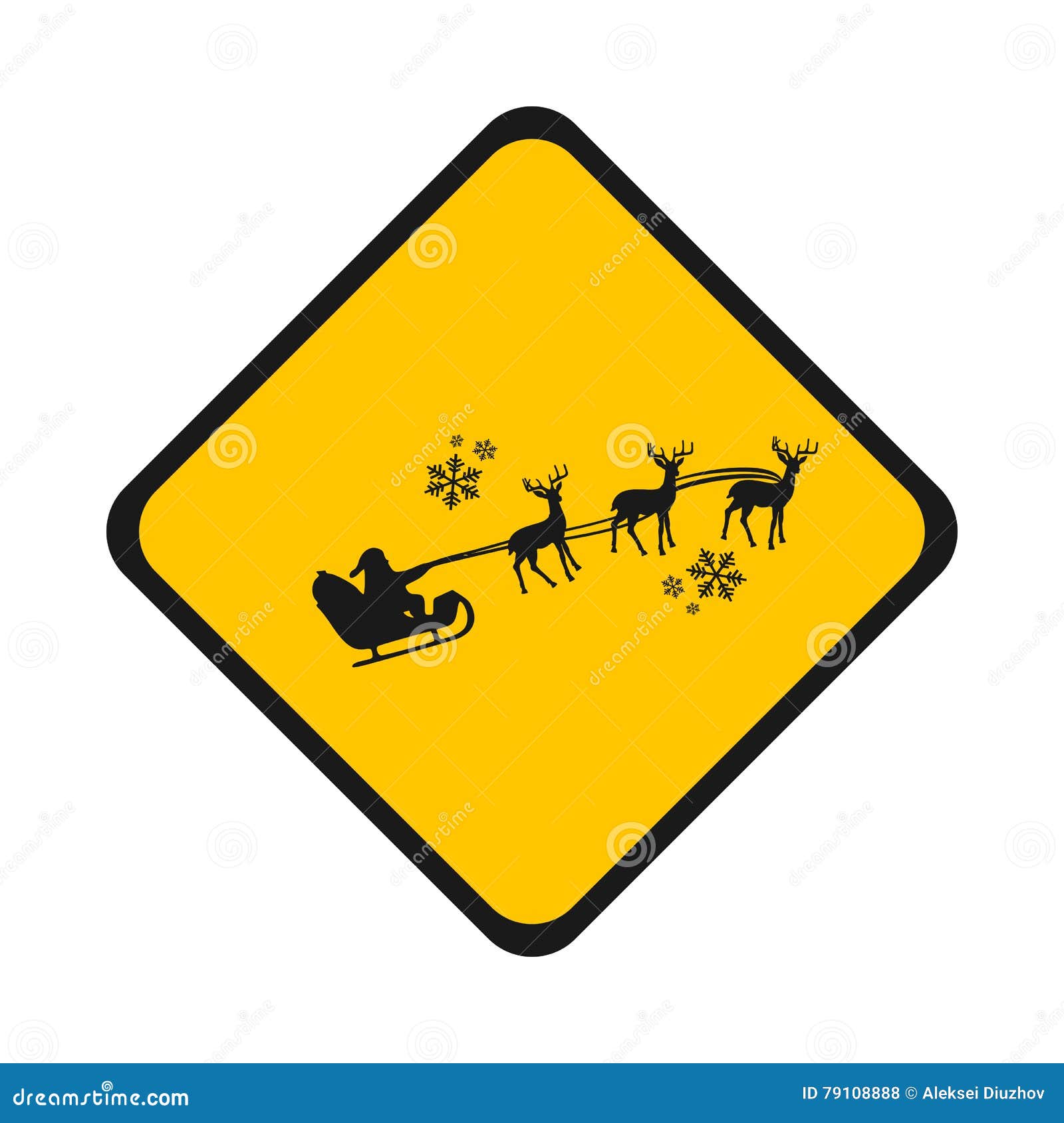 Road sign Santa stock illustration. Illustration of claus - 79108888