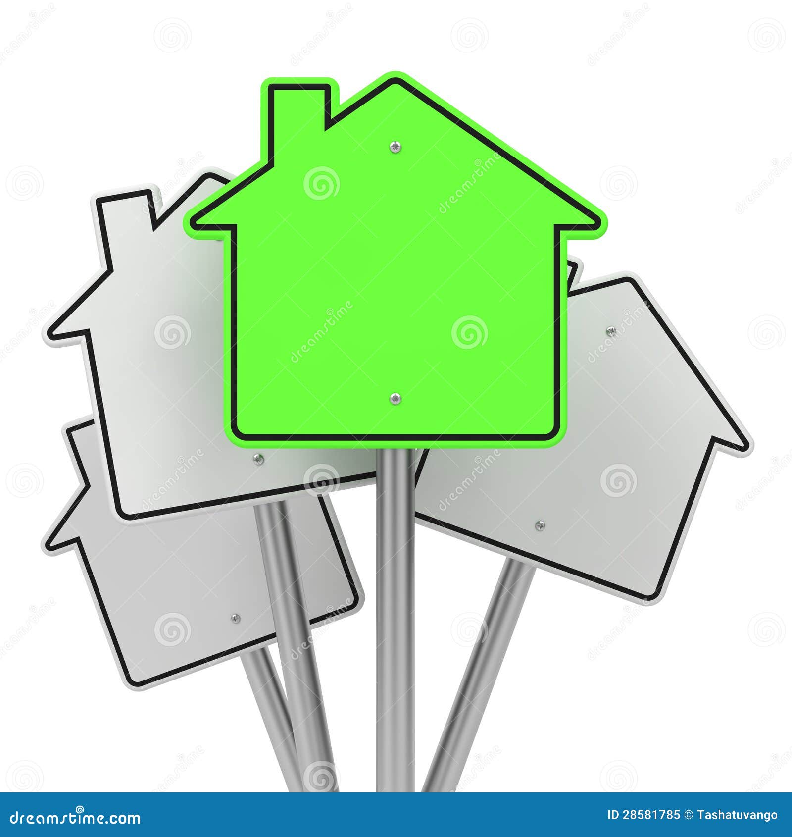 Road Sign in Shape Houses. stock illustration. Illustration of symbol ...