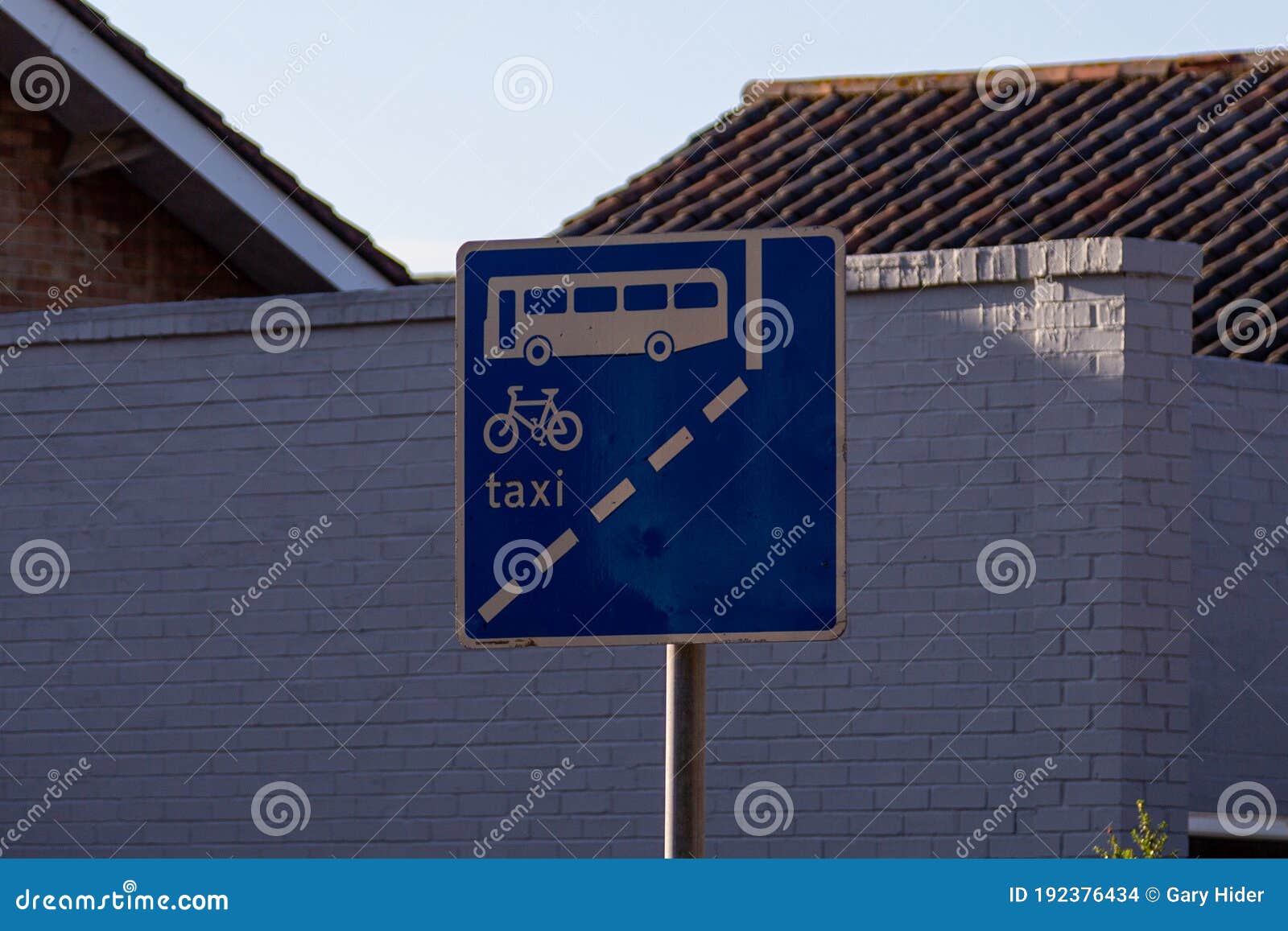 A Road Sign Showing a Bus and Cycle Lane only Stock Photo - Image of ...