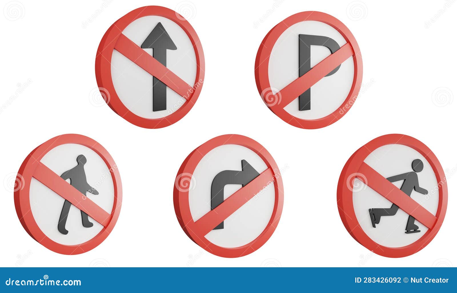 Road Sign Side View Clipart Element ,3D Render Traffic Sign Concept ...
