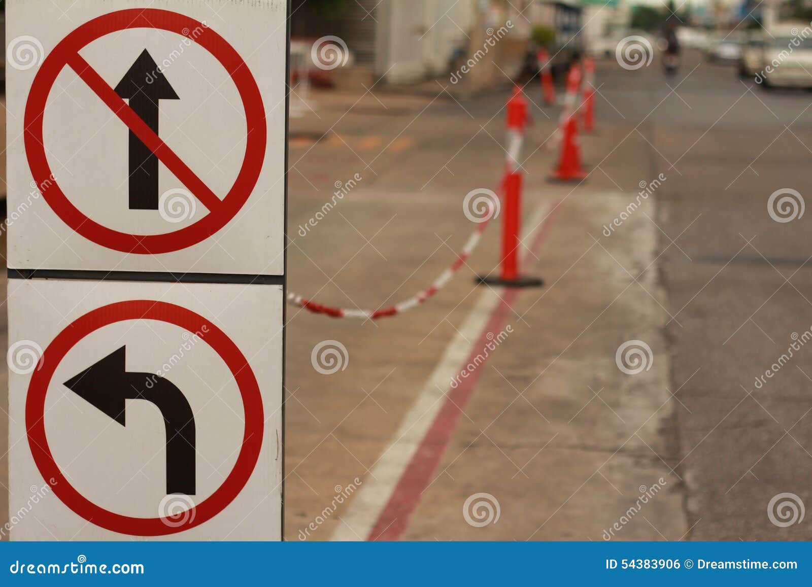 Road sign sideway traffic stock photo. Image of left - 54383906