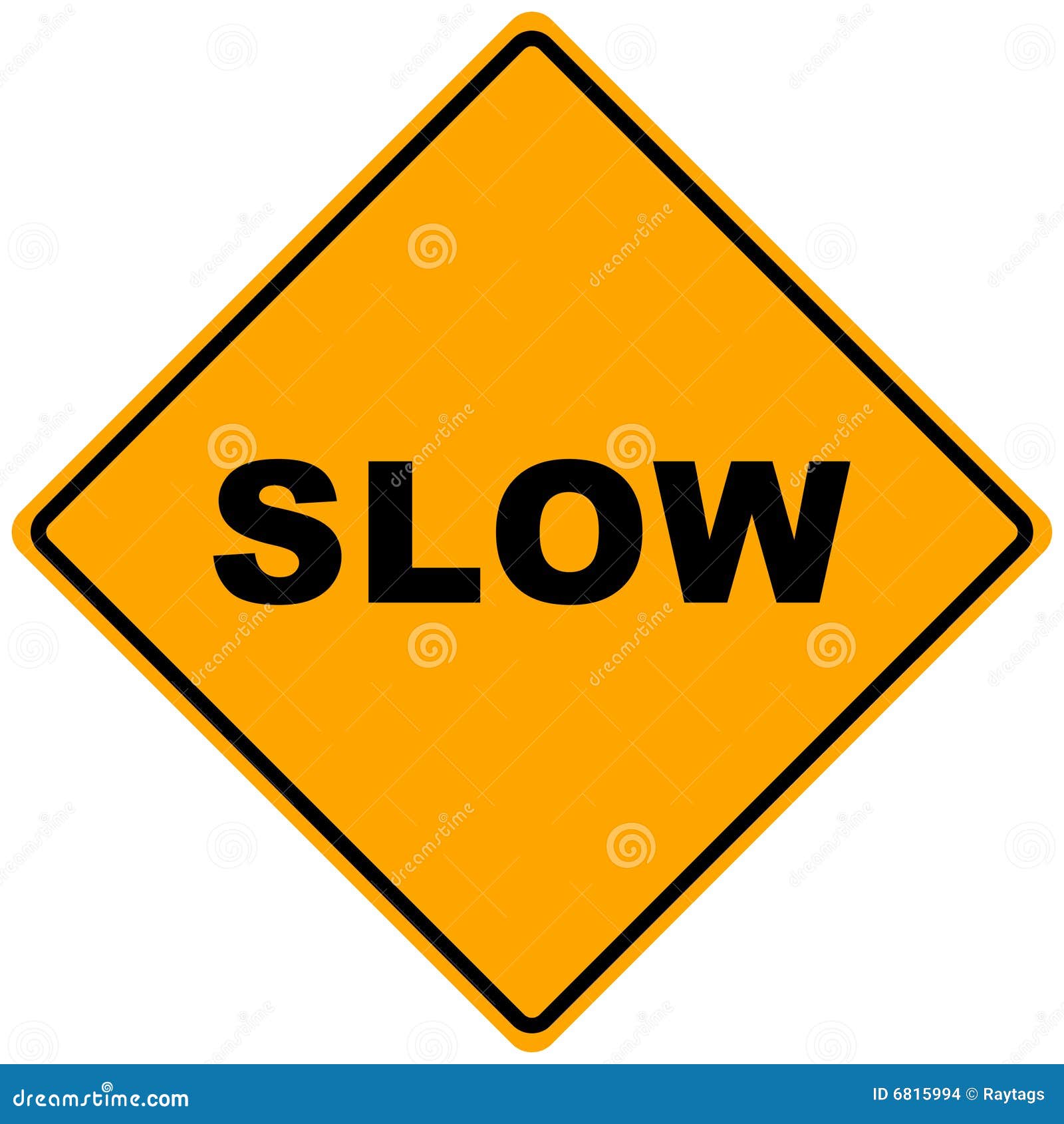 Road Sign Slow Stock Images - Image: 6815994