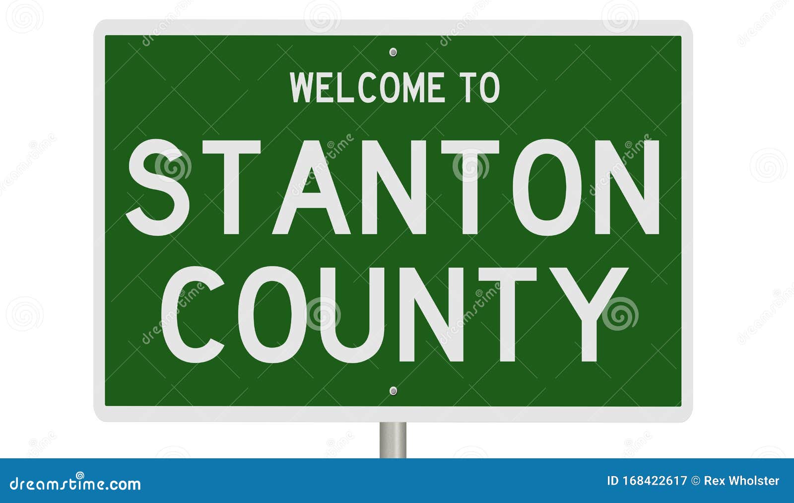 Road Sign for Stanton County Stock Illustration - Illustration of sign ...