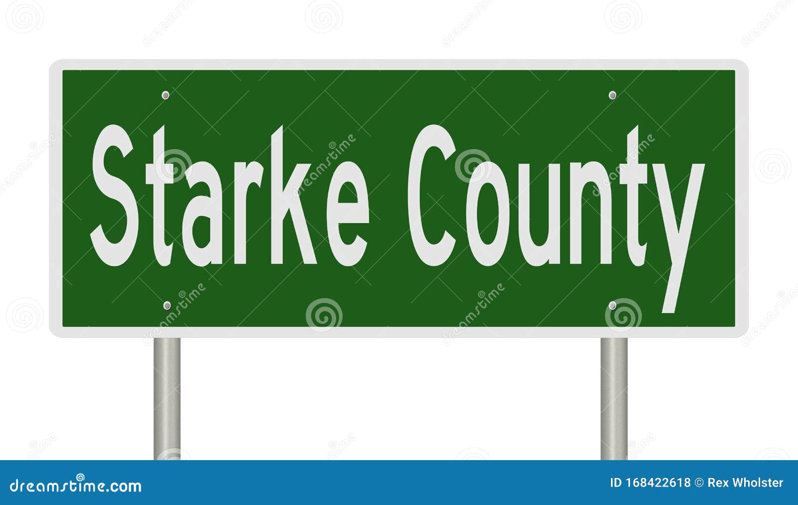 Road Sign for Starke County Stock Illustration - Illustration of city ...