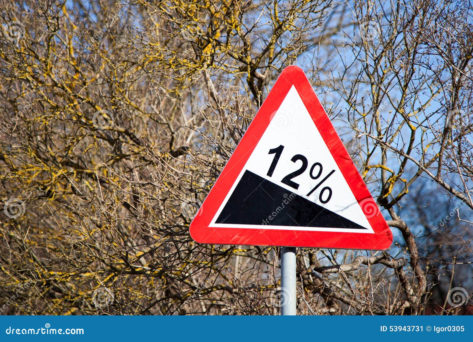Road Sign Steep Climb Royalty-Free Stock Photography | CartoonDealer ...