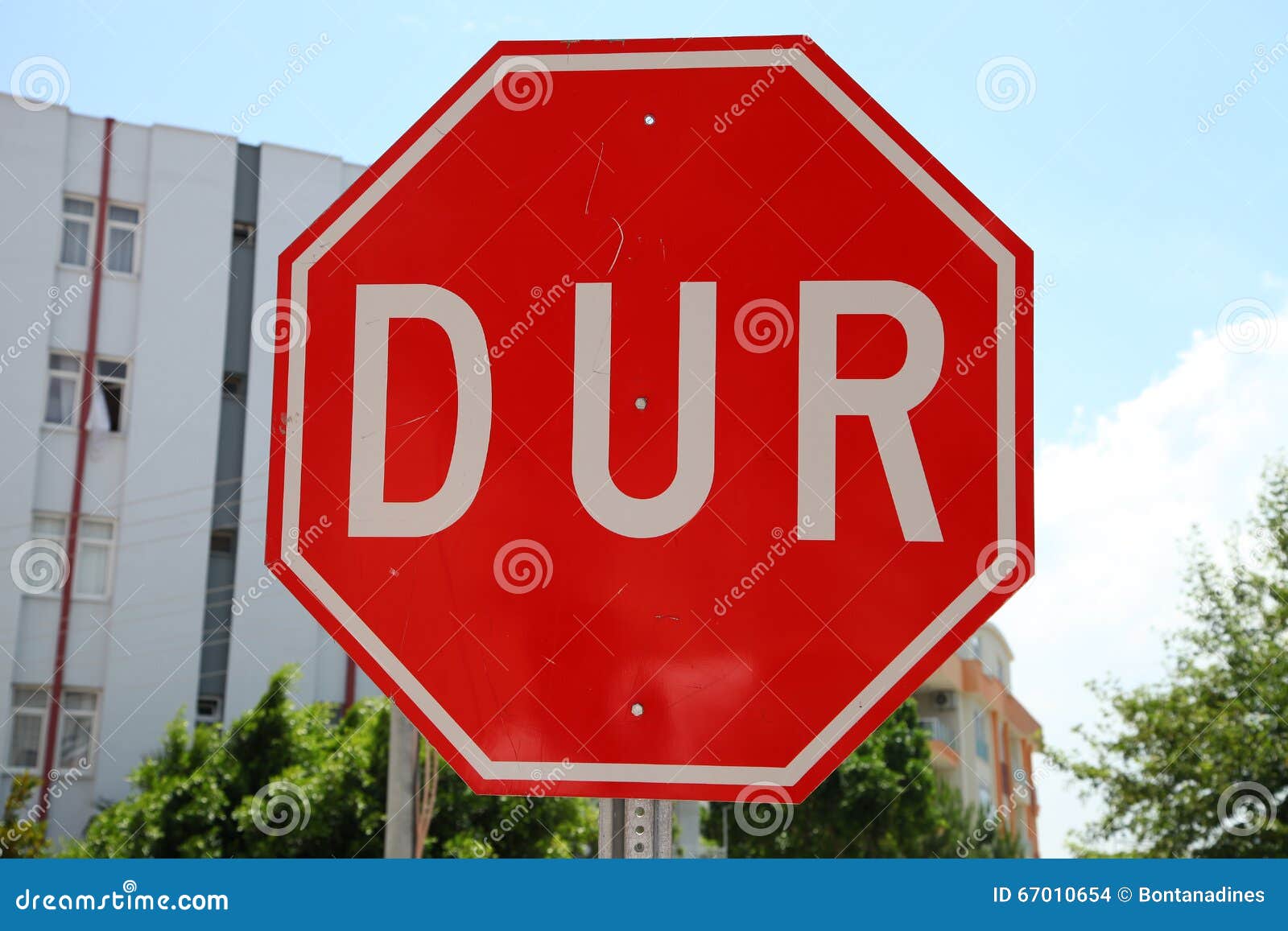 Road Sign STOP in Turkey - DUR Stock Photo - Image of safeness, safety ...
