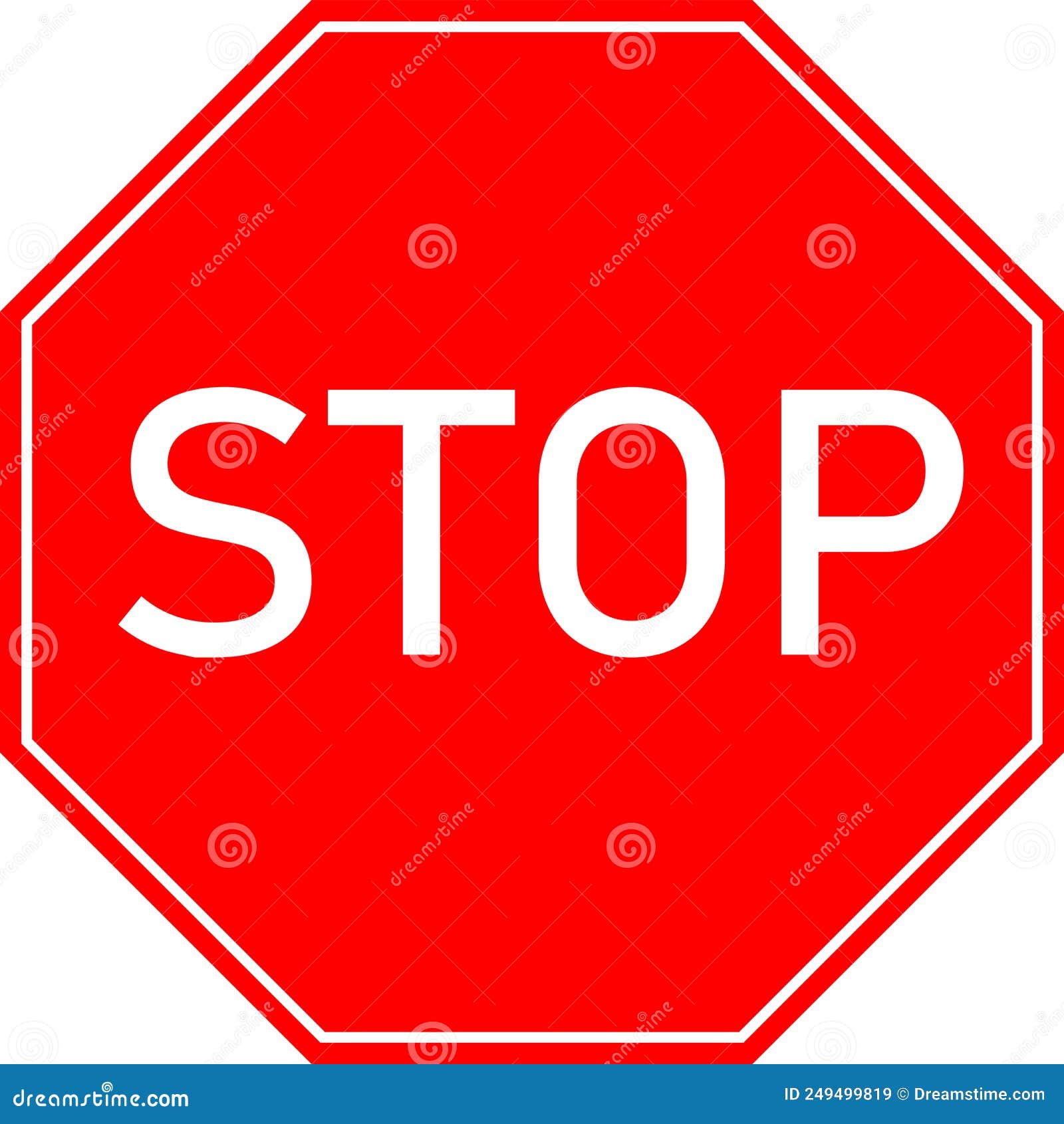 Road Sign Stop. Warning for Vehicle Drivers Stock Vector - Illustration ...