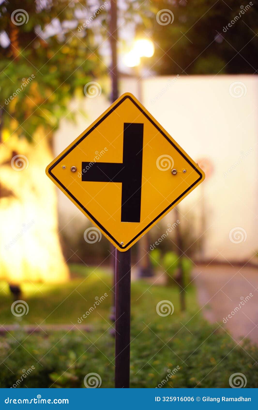 Road Sign & X28;T Junction Ahead& X29; Stock Photo - Image of road ...