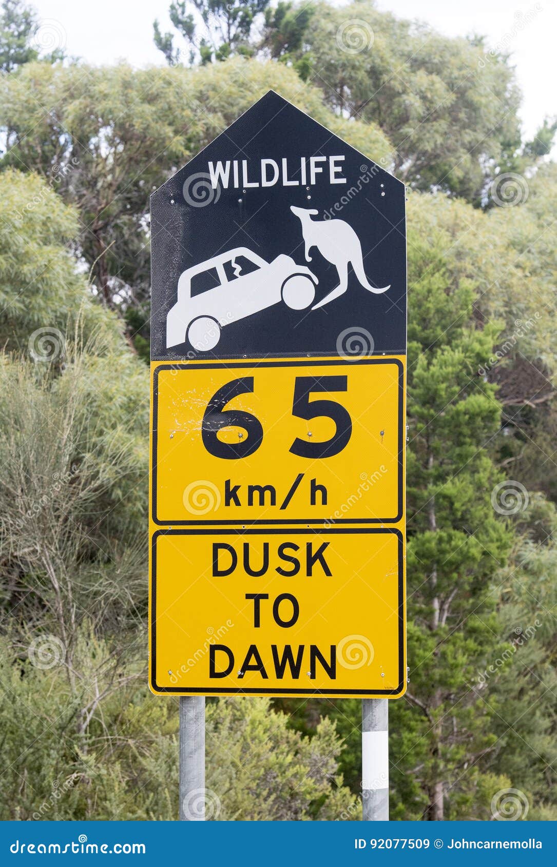 Road sign stock image. Image of sign, tasmania, wildlife - 92077509