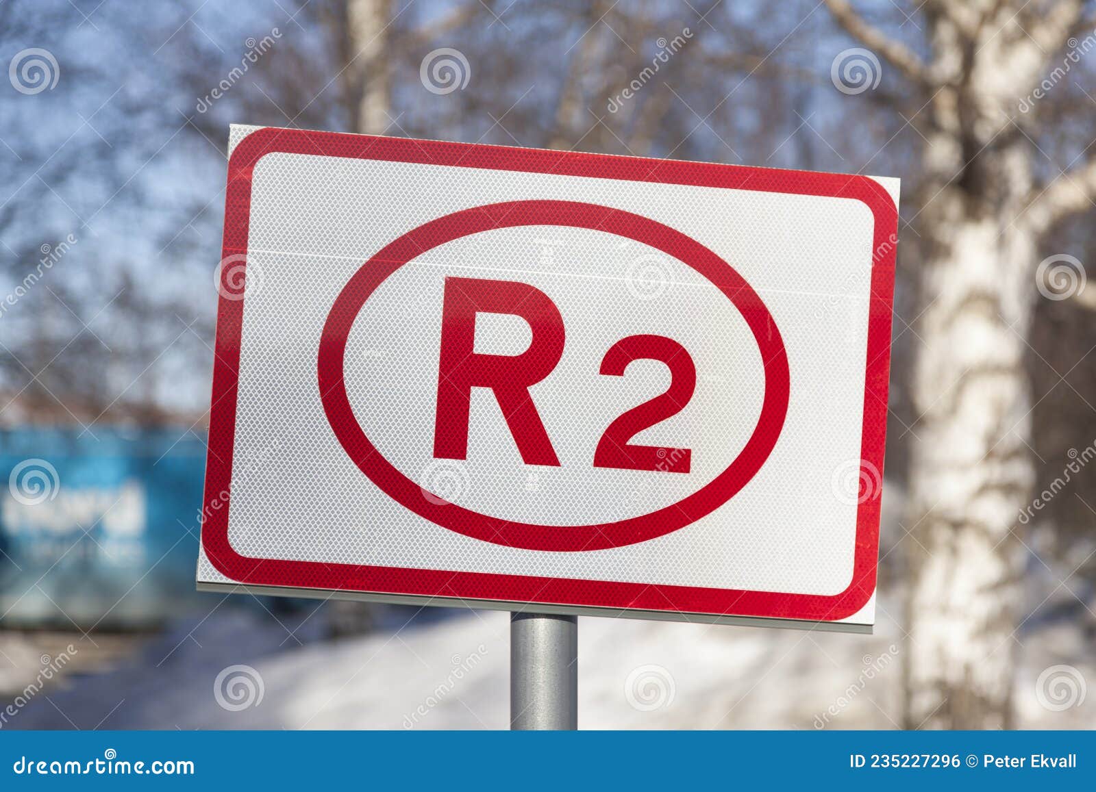 Road Sign with the Text R2 Means Rescue Site Two Stock Photo - Image of ...