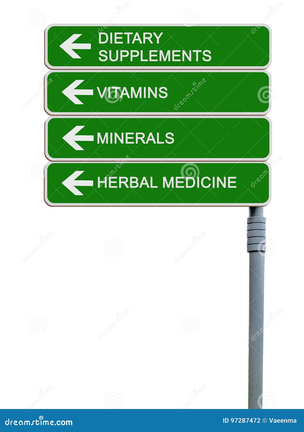 Road Sign To Dietary Supplements Stock Illustration - Illustration of ...