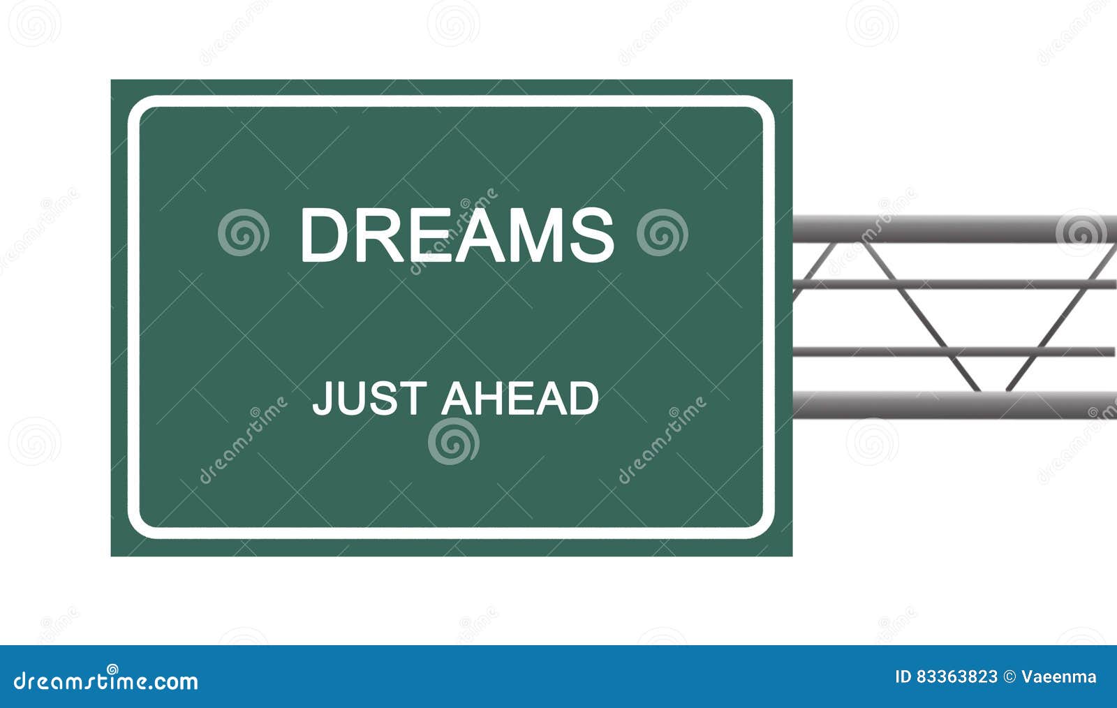 Road sign to dream stock image. Image of post, road, dream - 83363823