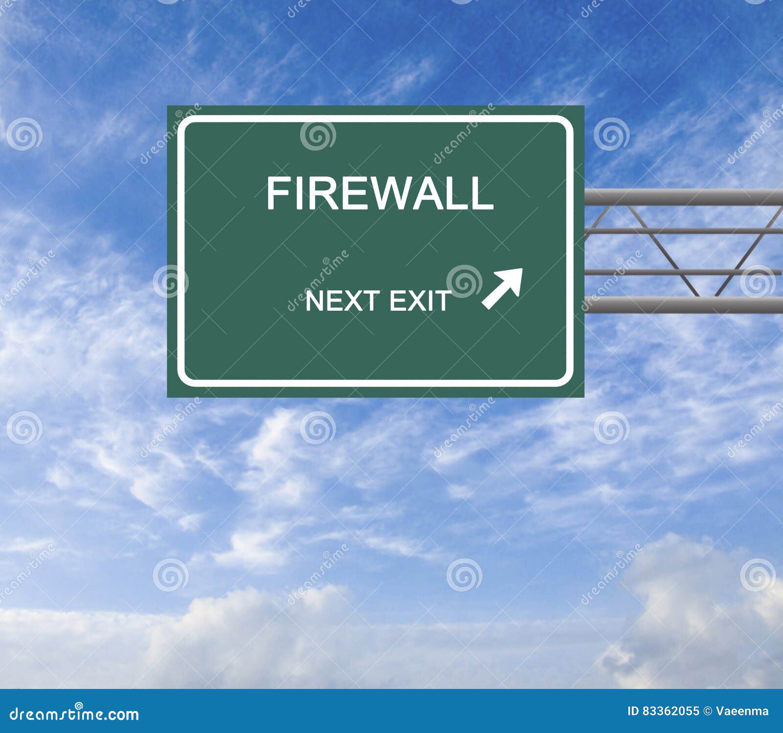 Road sign to firewall stock illustration. Illustration of highway ...