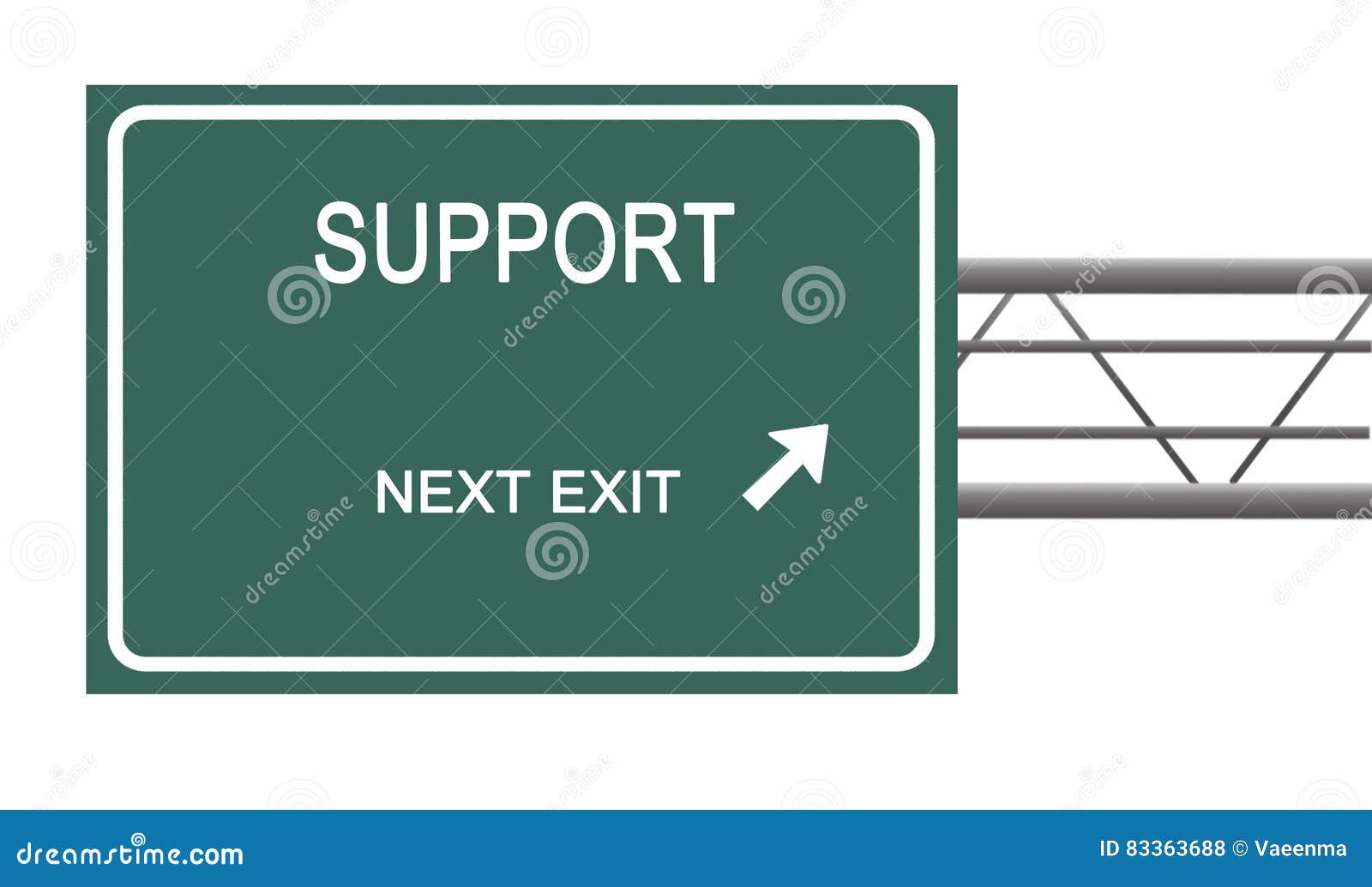 Road sign to support stock illustration. Illustration of government ...