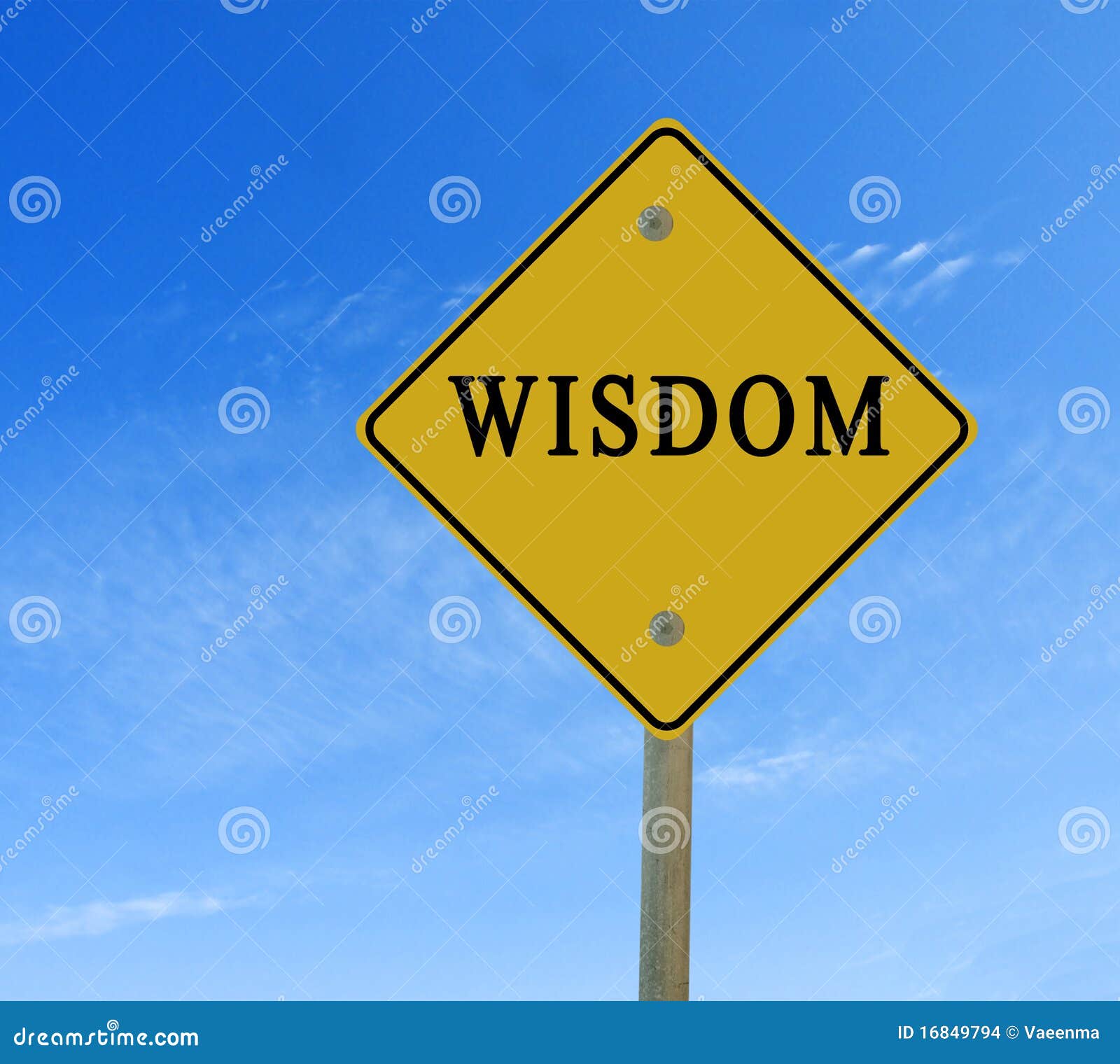Road sign to Wisdom stock photo. Image of path, cloudy - 16849794