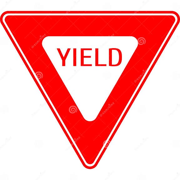A Road Sign To Yield. Vector Image. Stock Vector - Illustration of give ...