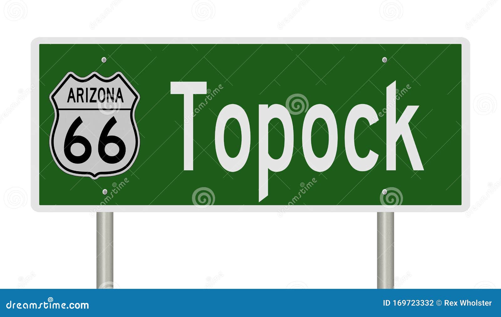 Road Sign for Topock Arizona on Route 66 Stock Illustration ...