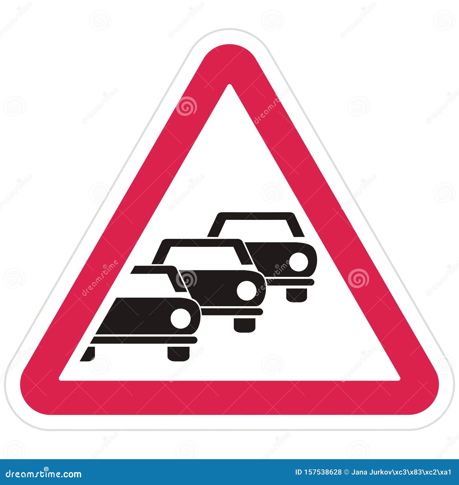 Road Sign, Traffic Jam, Eps Stock Vector - Illustration of graphic ...