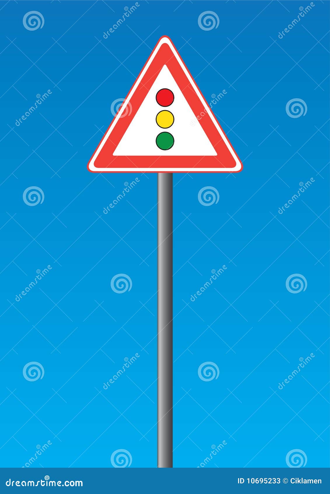 Road sign - traffic light stock vector. Illustration of marking - 10695233