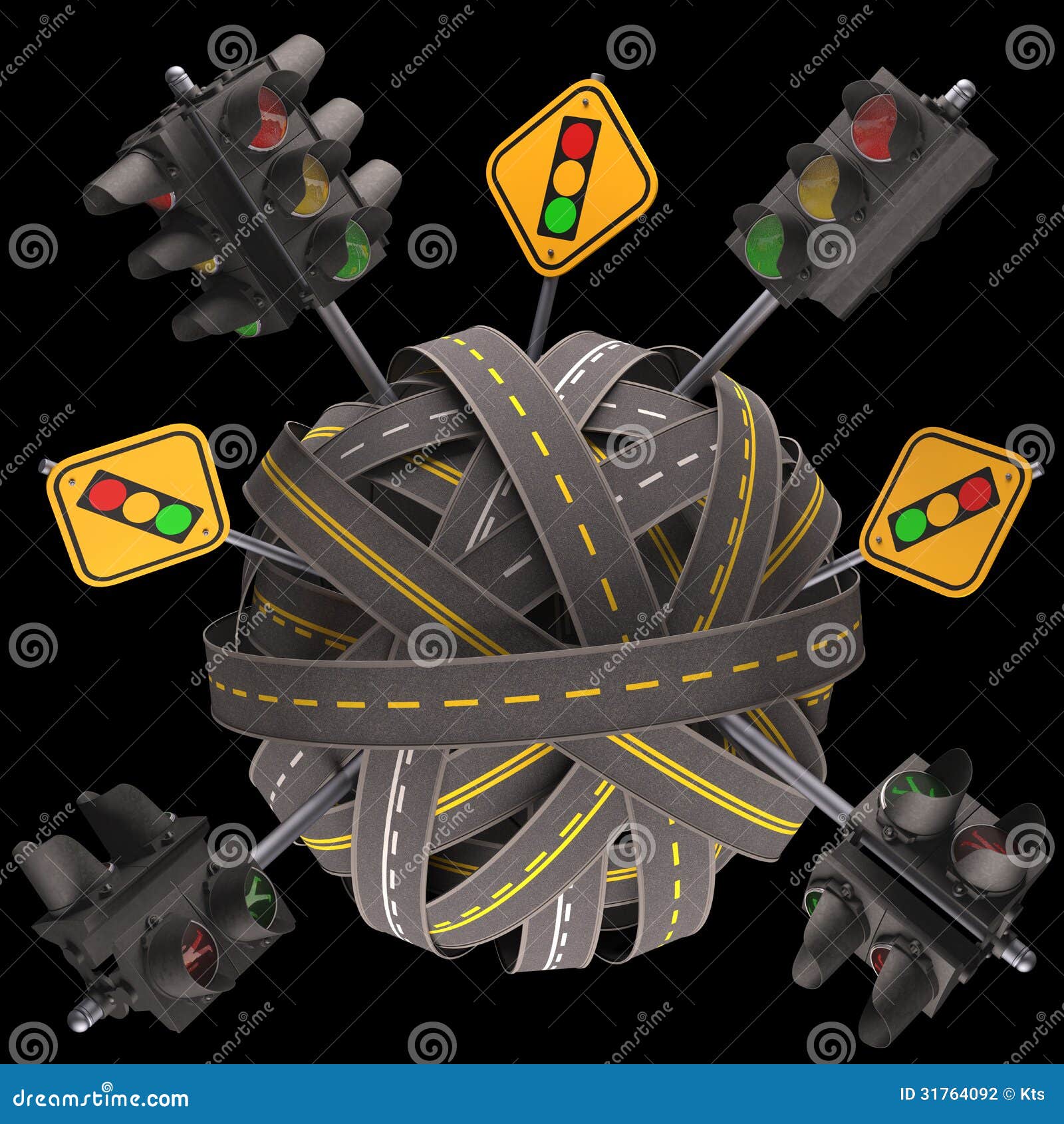 Road Sign Traffic Light stock illustration. Illustration of world ...