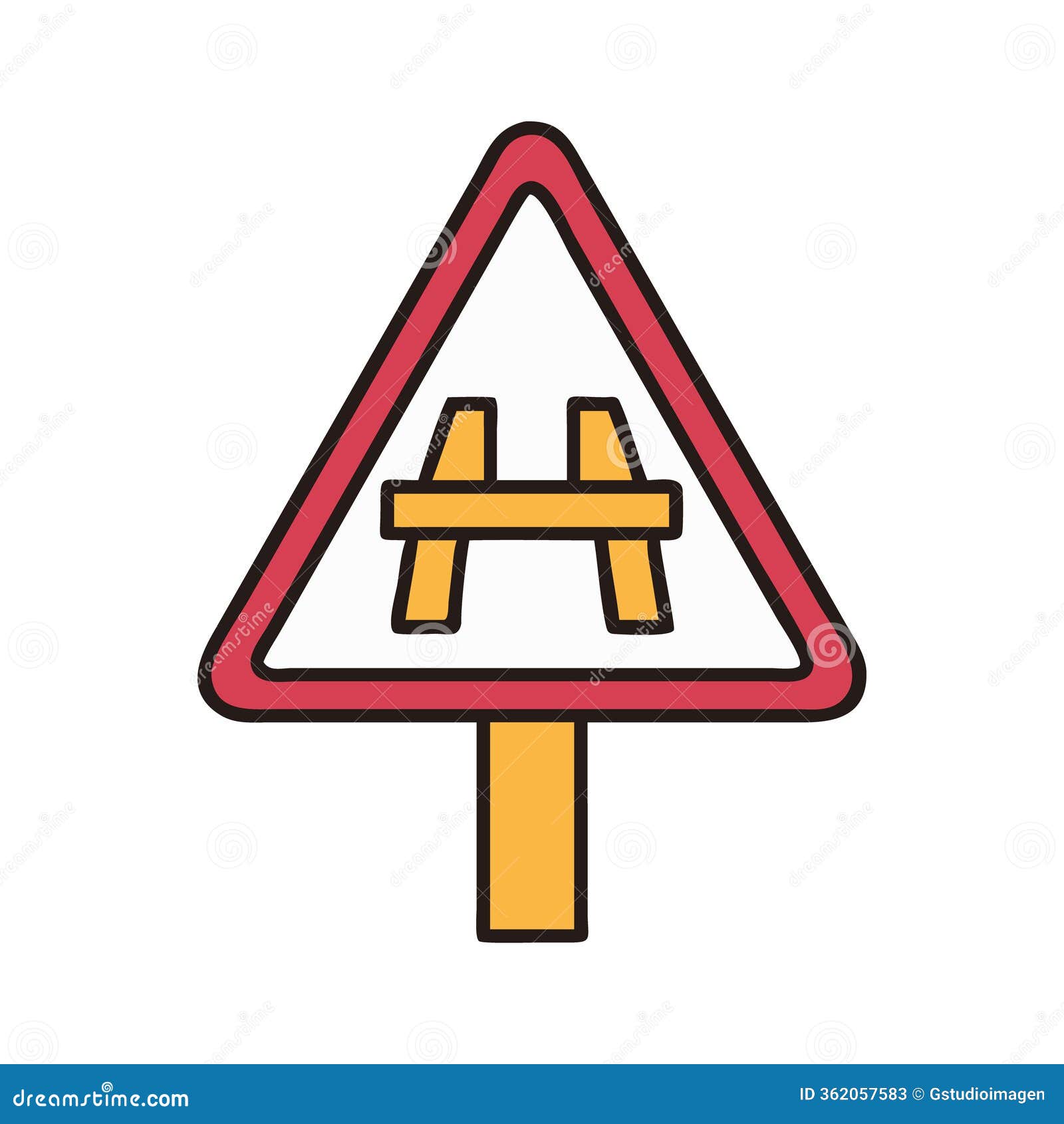 Road sign triangle icon stock illustration. Illustration of line ...