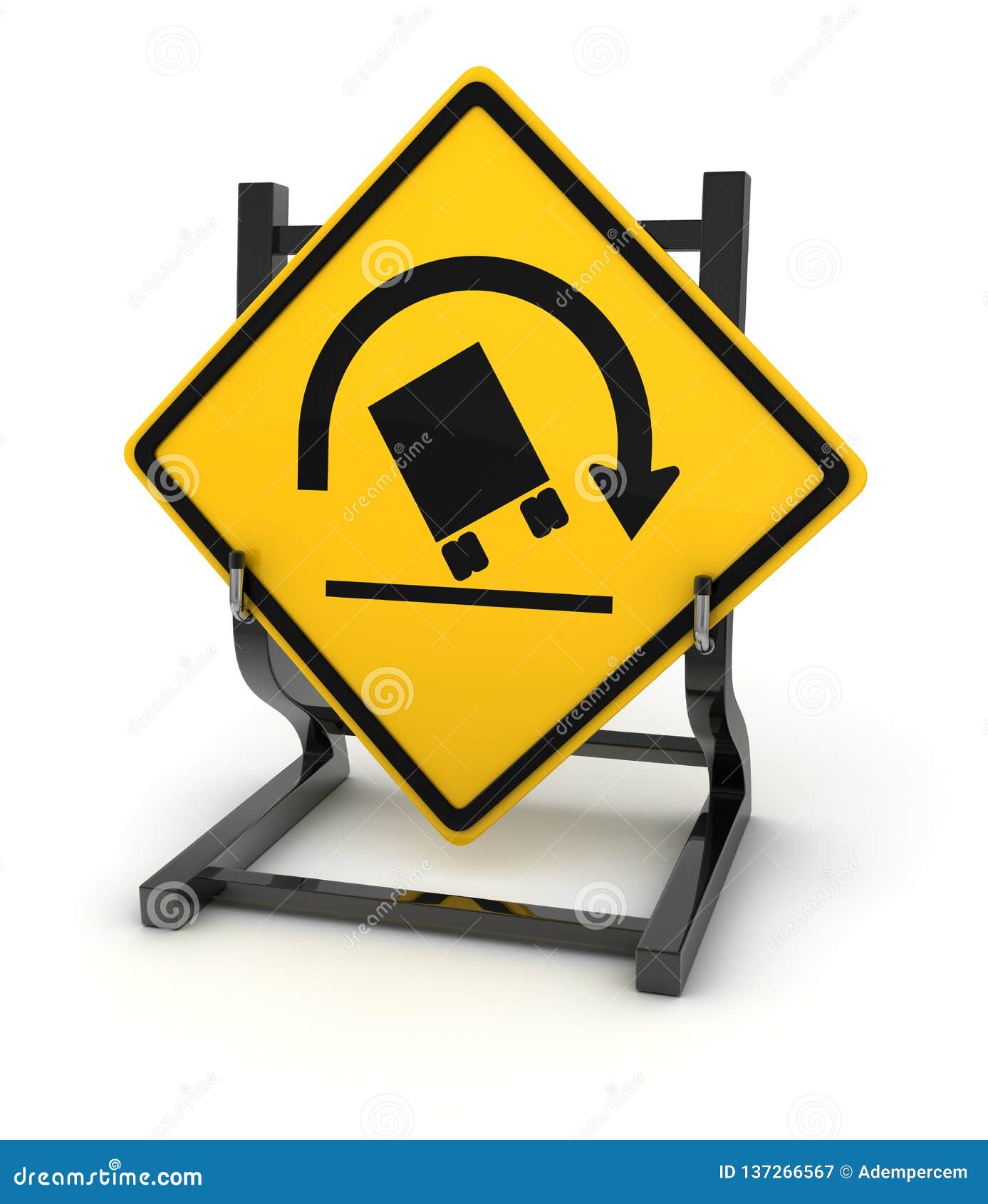Road sign - Truck crash stock illustration. Illustration of truck ...