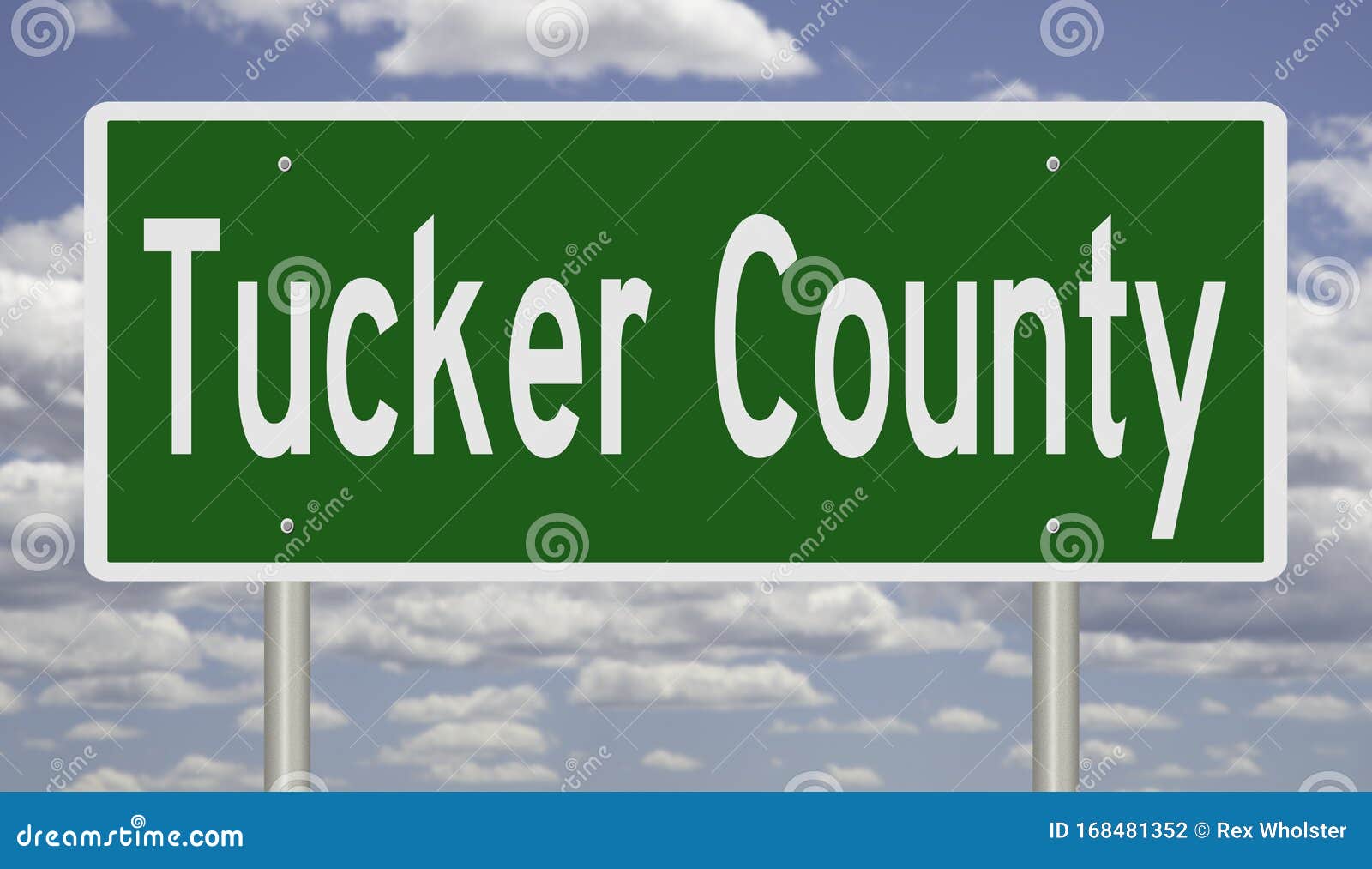 Road Sign for Tucker County Stock Illustration - Illustration of sign ...