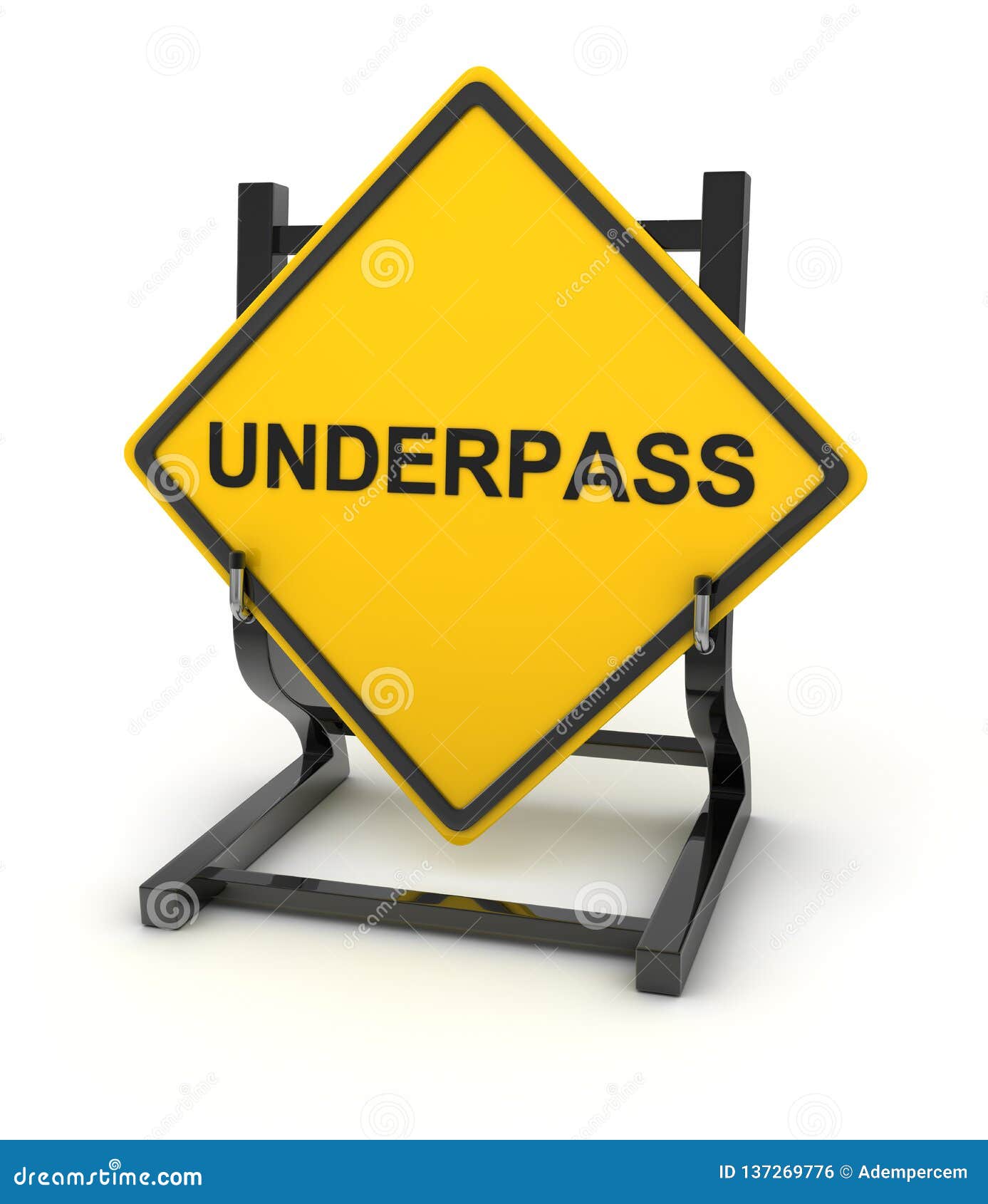 Road sign - underpass stock illustration. Illustration of roadsign ...