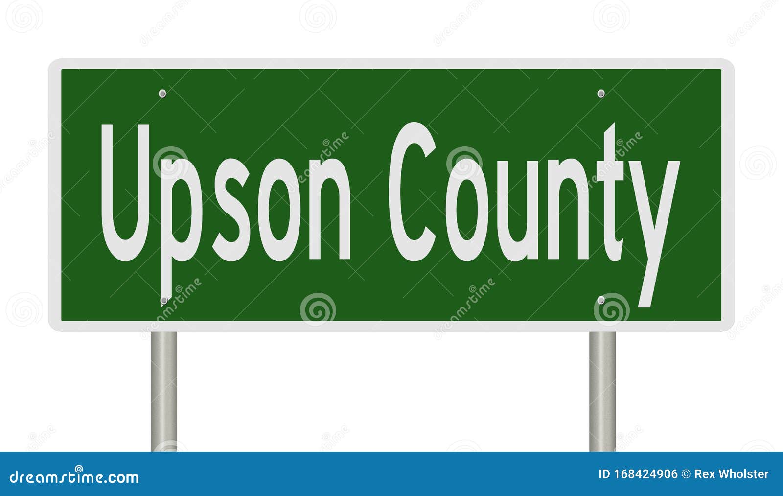 Road sign for Upson County stock illustration. Illustration of driving ...