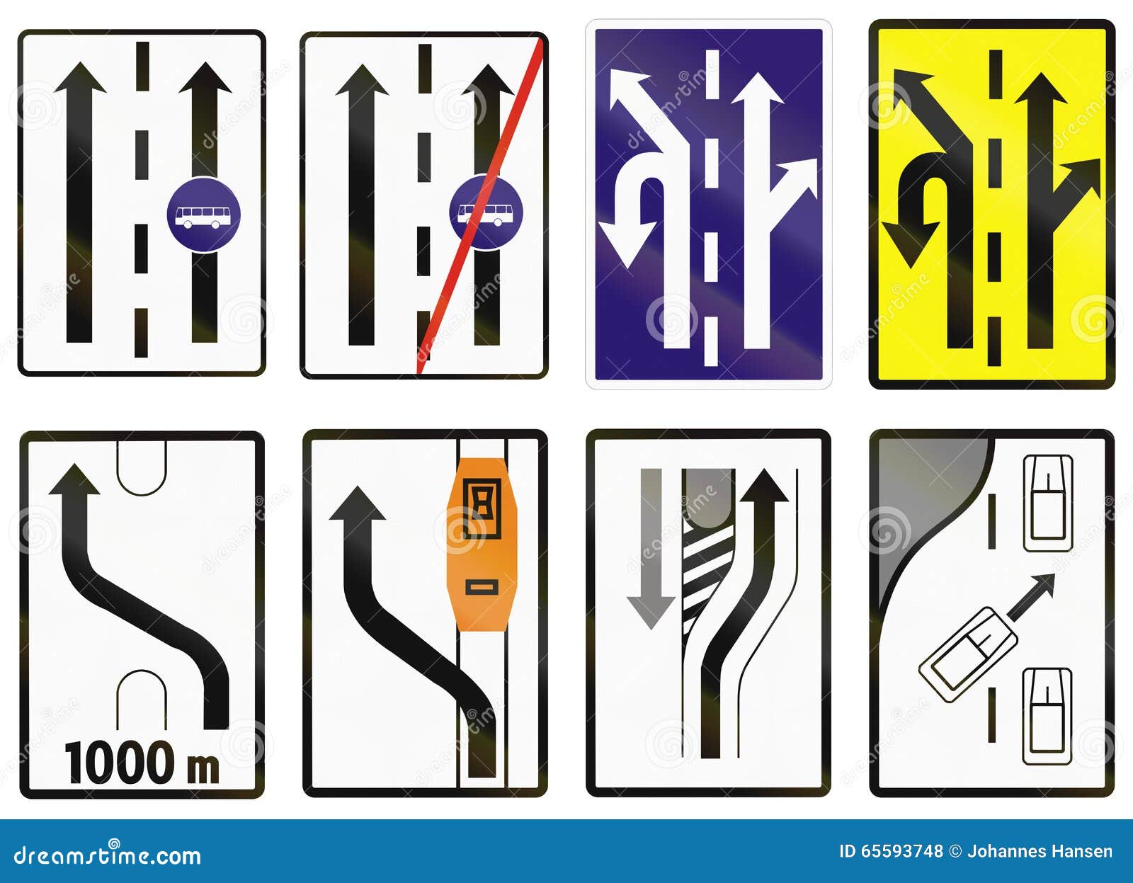 One Lane Crossover Back Roadworks Sign Icon Of 3 Types Color, Black And ...