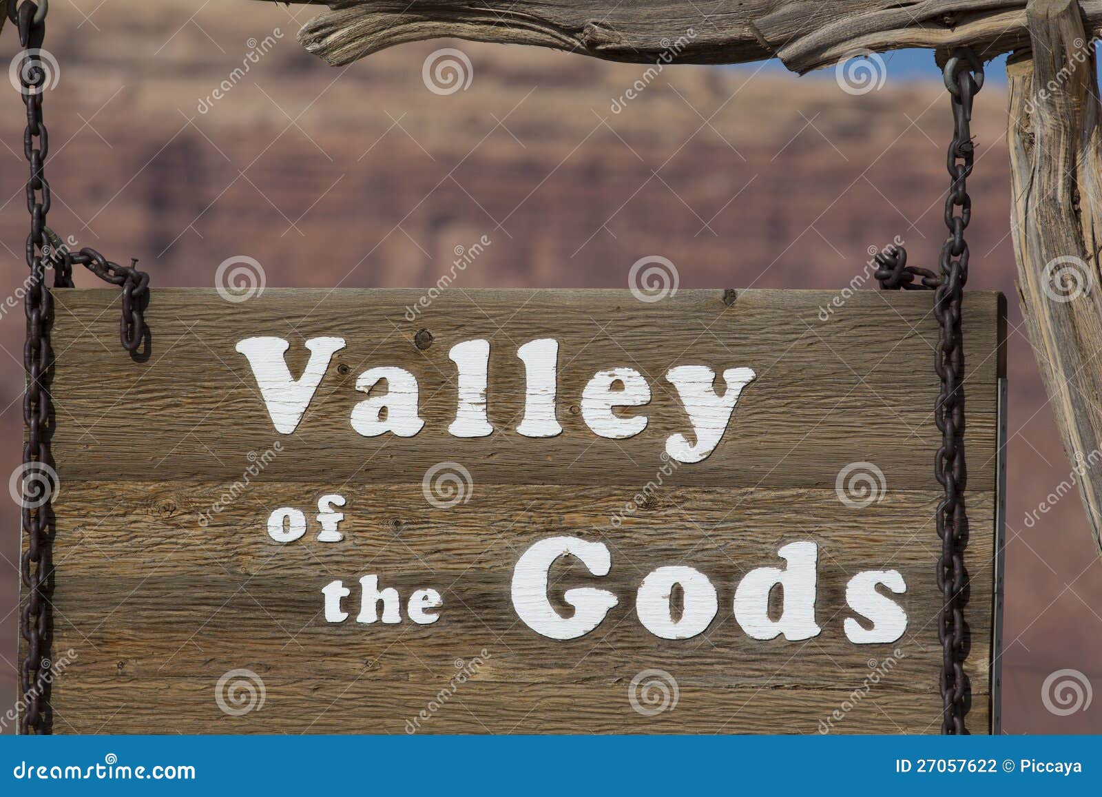 Road Sign with Valley of the Gods Stock Photo - Image of area, scenics ...