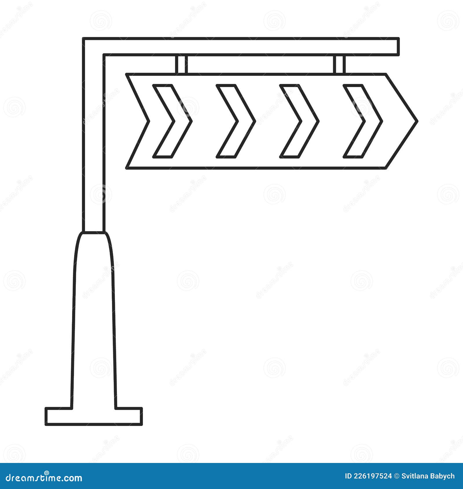 Road Sign Vector Icon.Outline Vector Icon Road Sign Isolated on White ...