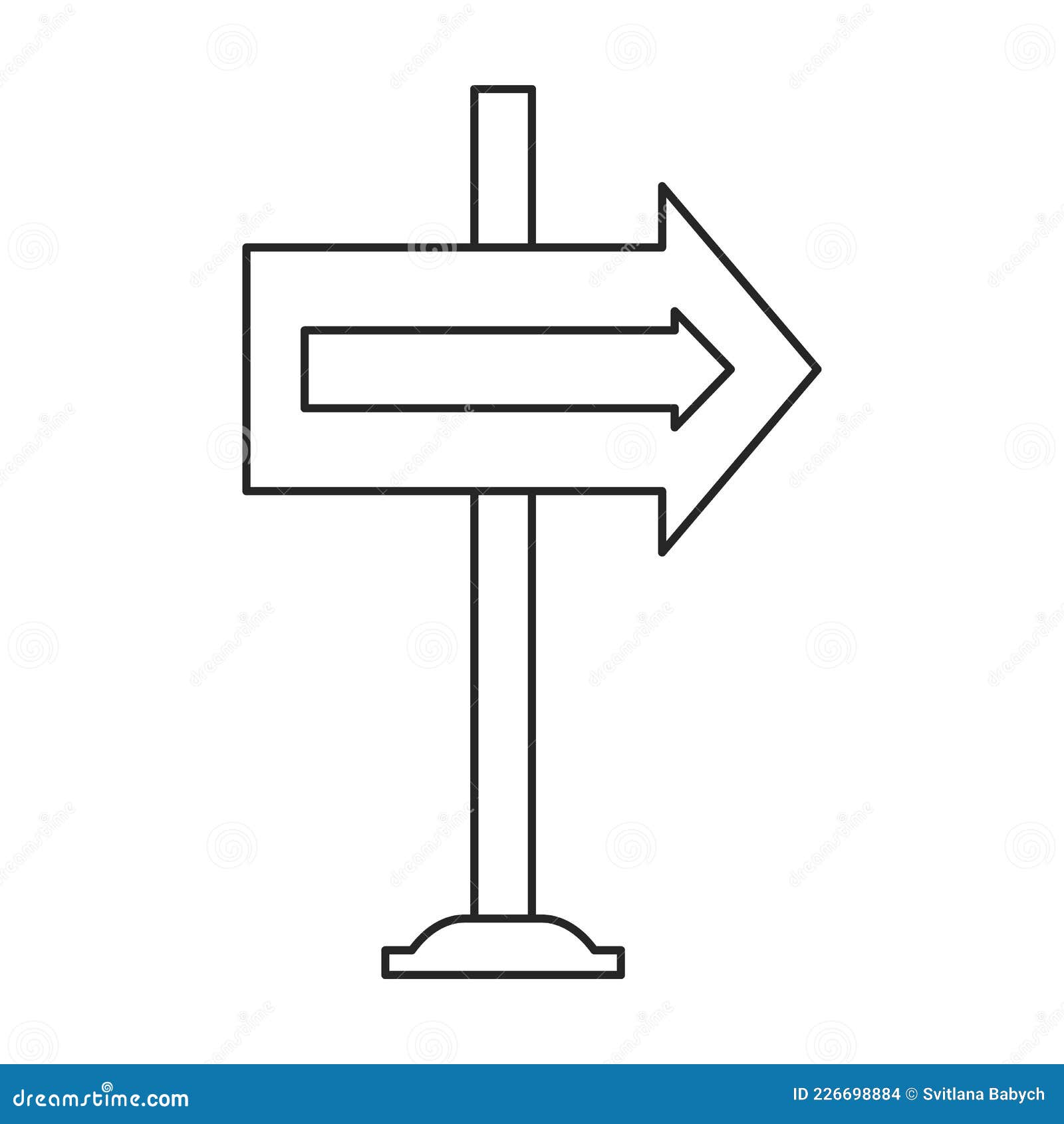 Road Sign Vector Icon.Outline Vector Icon Road Sign Isolated on White ...