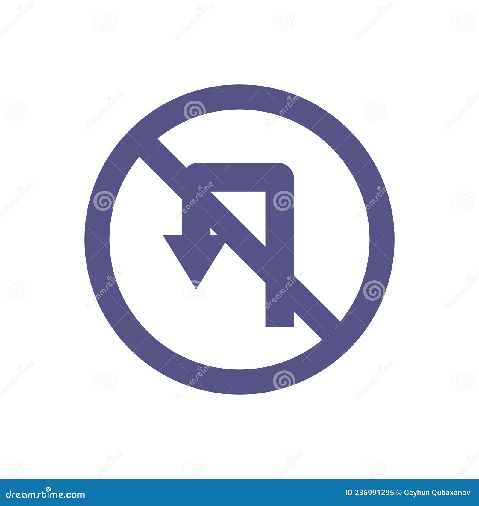 Sign Of Reversal Move. Geometric Shape, Curved Line With Cursor Showing ... Sign Of Reversal Move. Geometric Shape, Curved Line With Cursor Showing ...