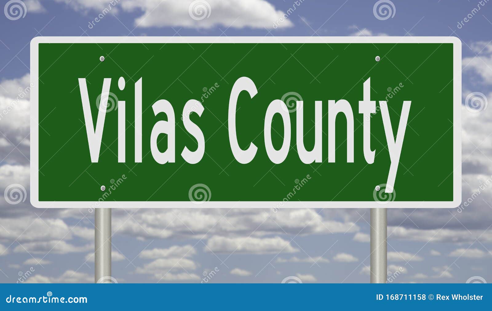 Road sign for Vilas County stock illustration. Illustration of highway ...