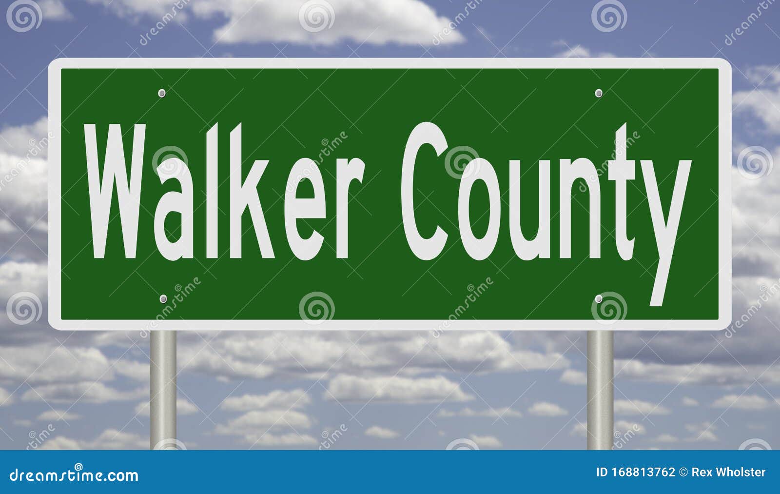 Road Sign for Walker County Stock Illustration - Illustration of ...