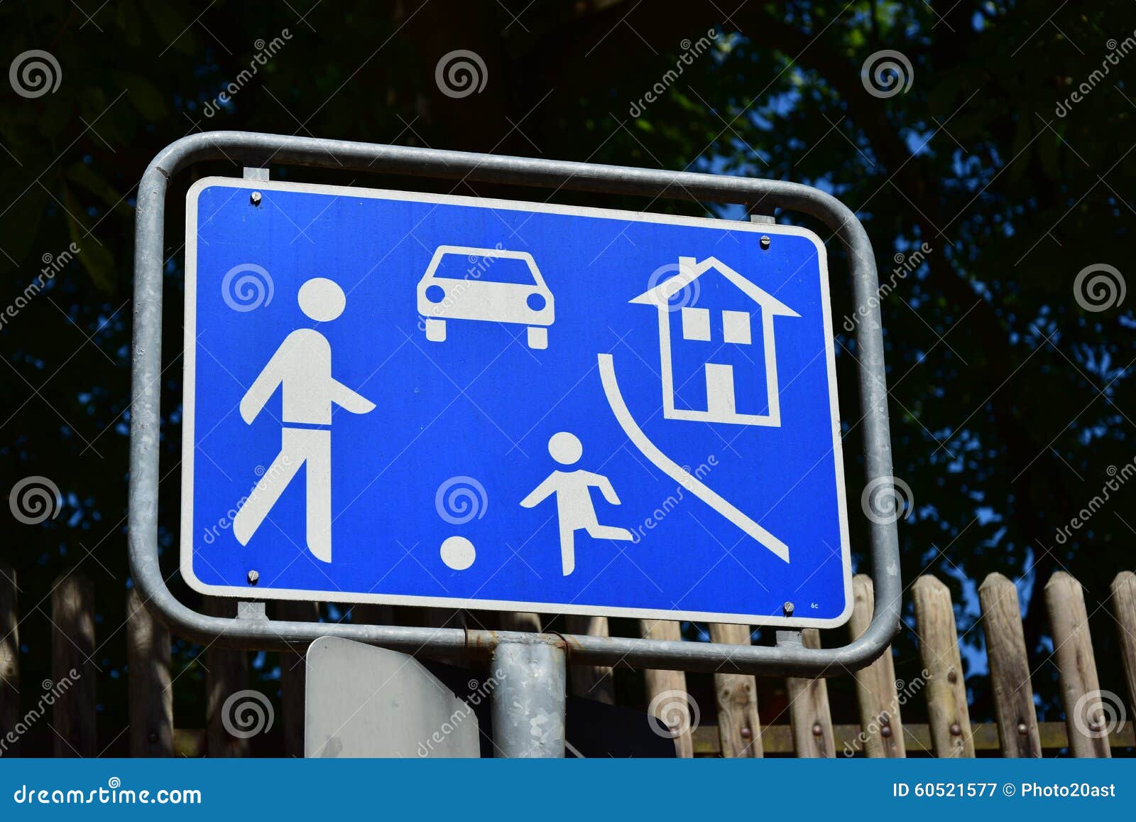 Road sign WALKING AREA stock image. Image of sign, road - 60521577