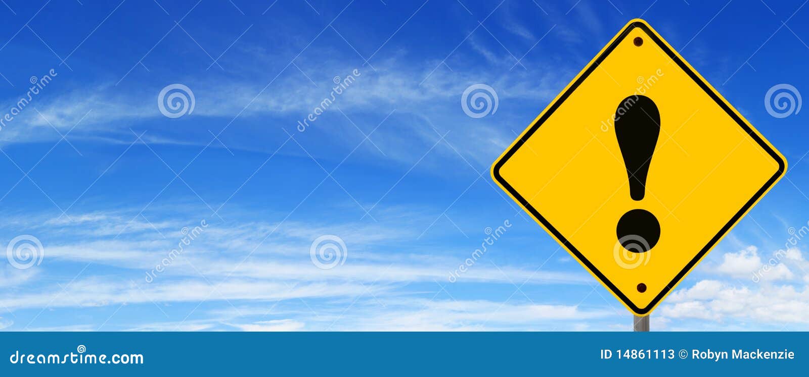 Road Sign Warning stock image. Image of blue, panorama - 14861113