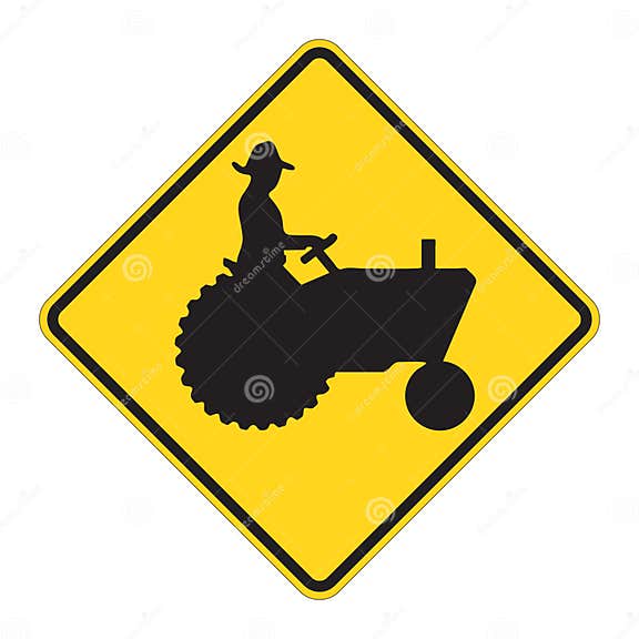 Road Sign Warning - Tractor Stock Vector - Illustration of road, panel ...