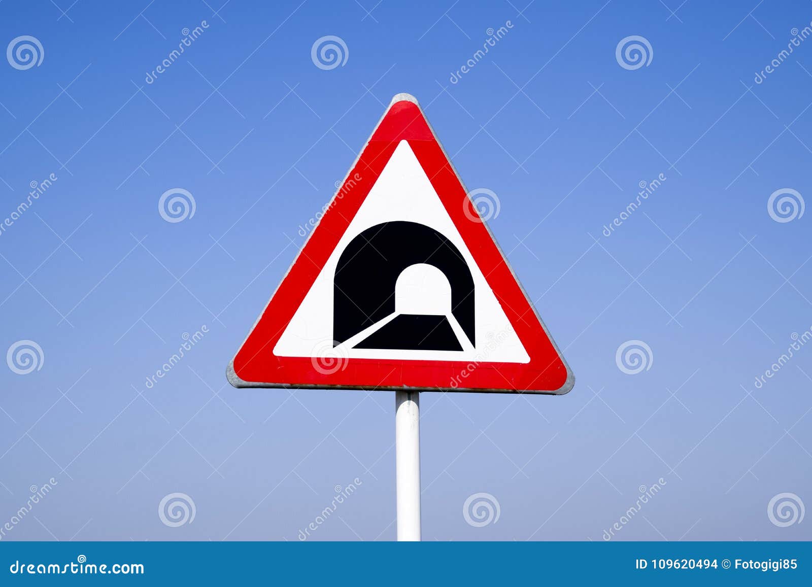 A Road Sign Warning about the Tunnel. Stock Photo - Image of abstract ...