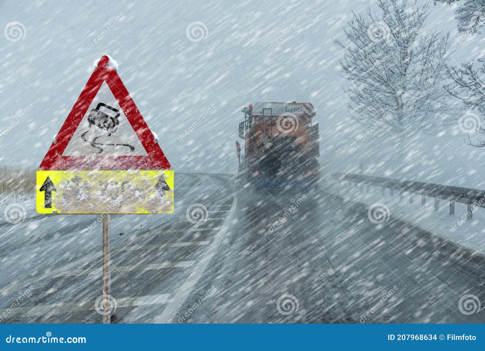 The Sign Warns The Narrow Bridge To Beware Of The Dangers Of The ...