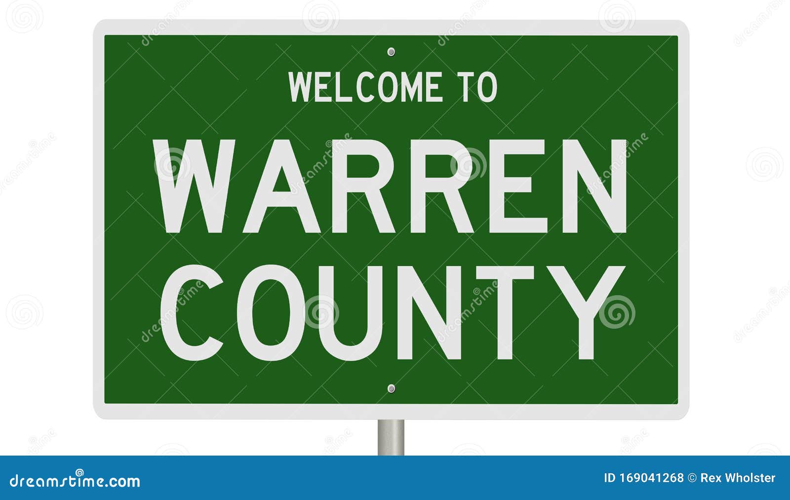 Road Sign for Warren County Stock Illustration - Illustration of ...
