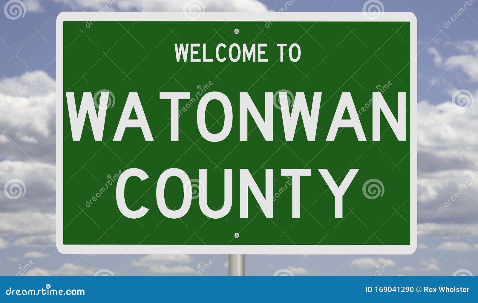 Road Sign for Watonwan County Stock Illustration - Illustration of ...