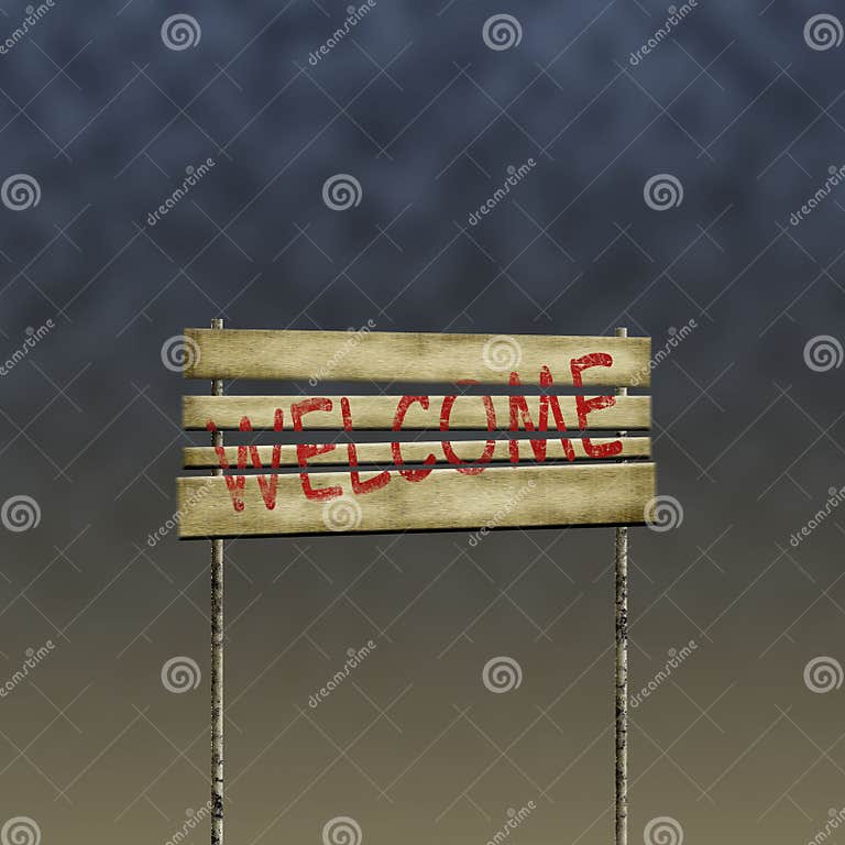 Road sign welcome stock illustration. Illustration of road - 13797748