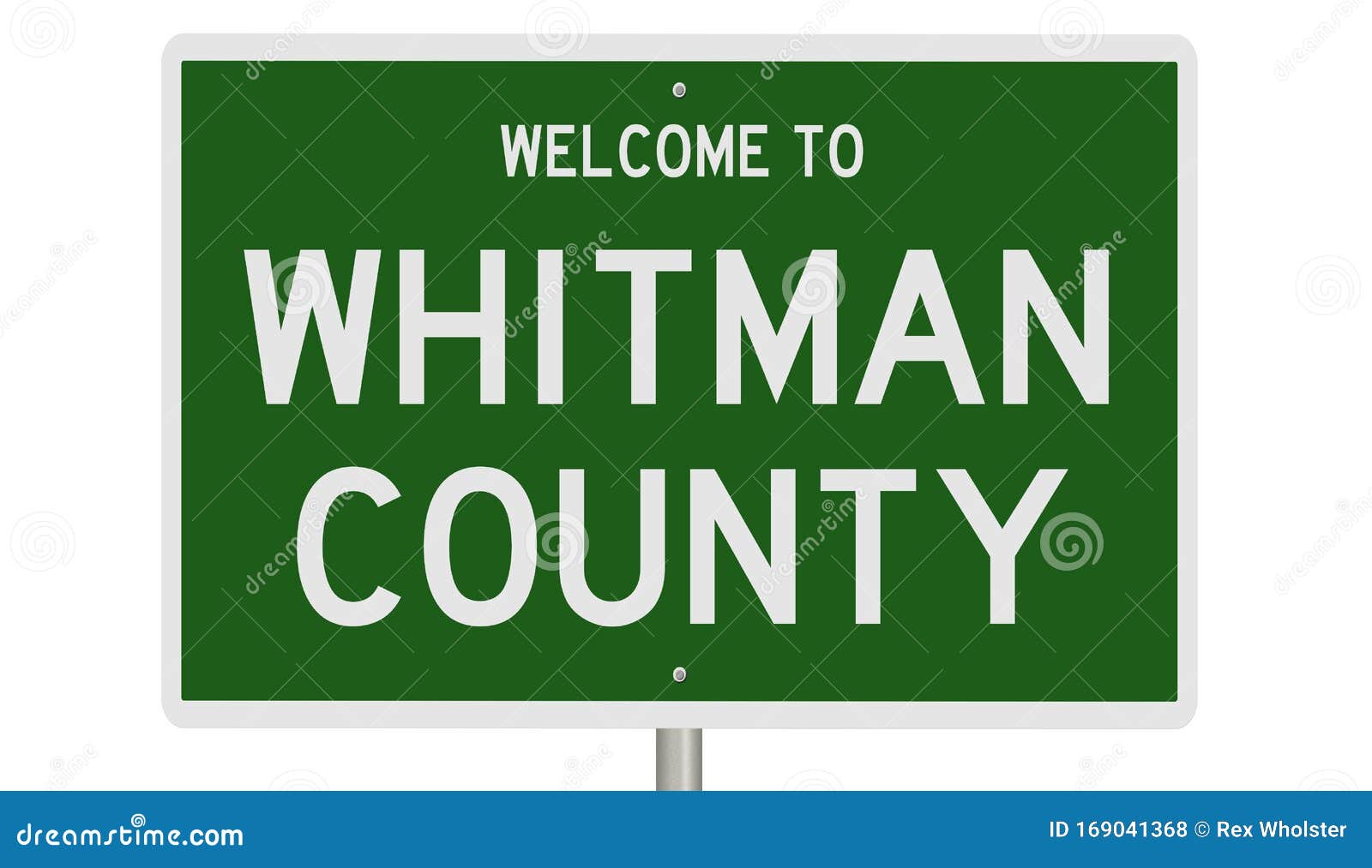 Road Sign for Whitman County Stock Illustration - Illustration of ...
