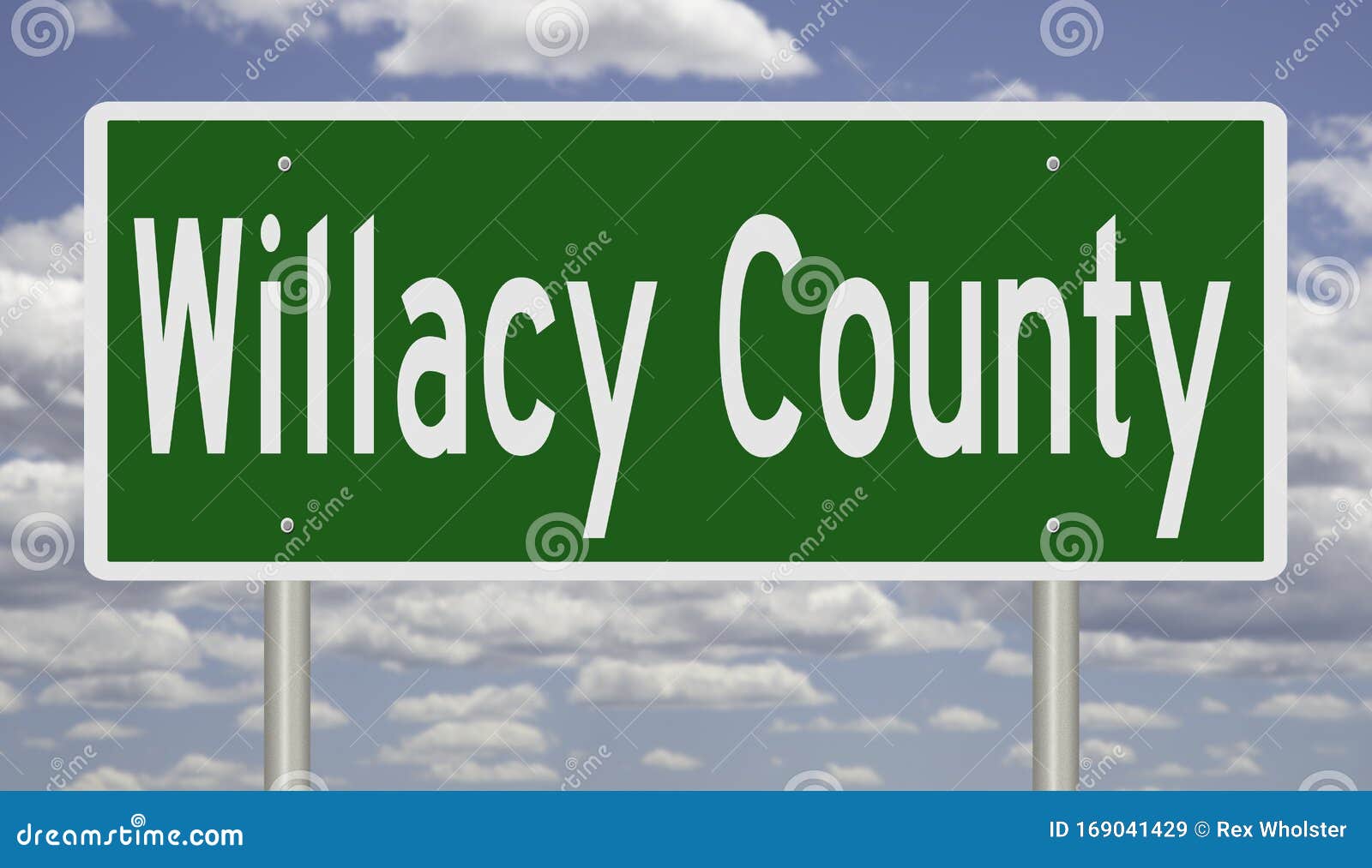 Road Sign for Willacy County Stock Illustration - Illustration of ...