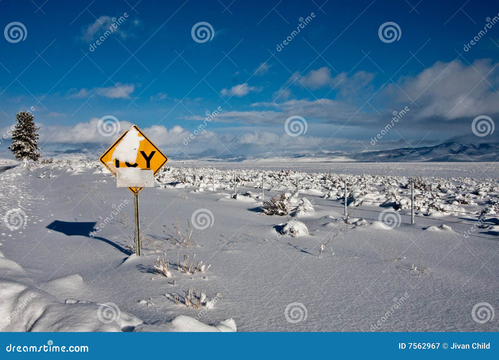 Road sign in winter stock image. Image of snow, direction - 7562967