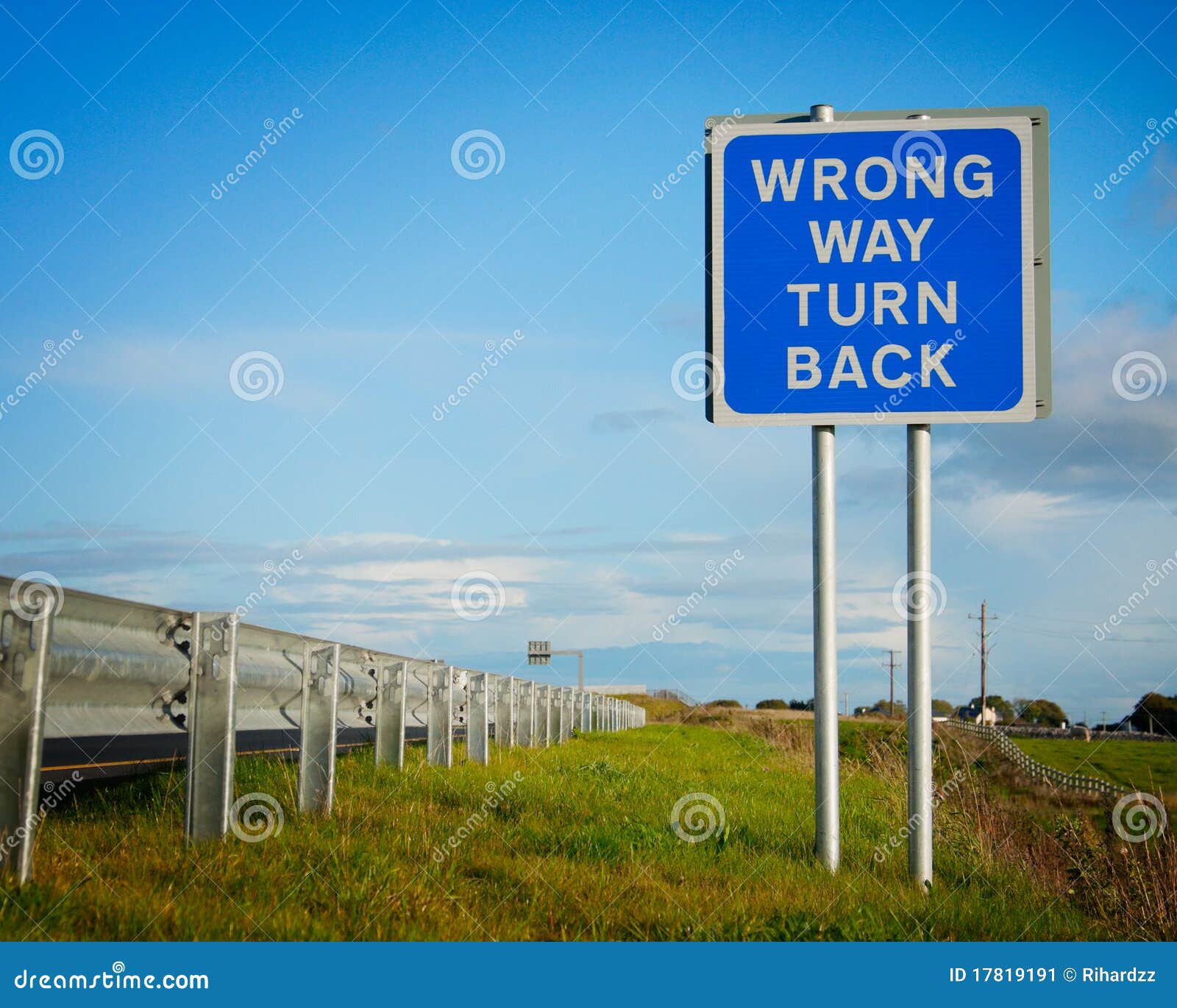Road sign Wrong Way stock image. Image of street, line - 17819191